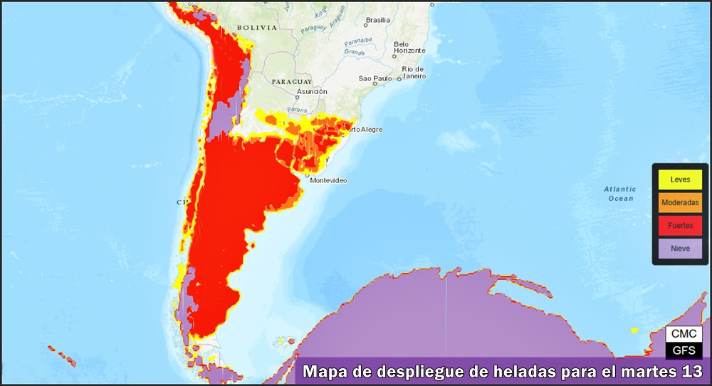 Que provincias van verse afectadas por las heladas este 13 y 14 de ...